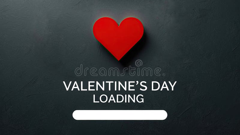 Minimalist Flatlay Style Composition of Valentines Day Loading with ...