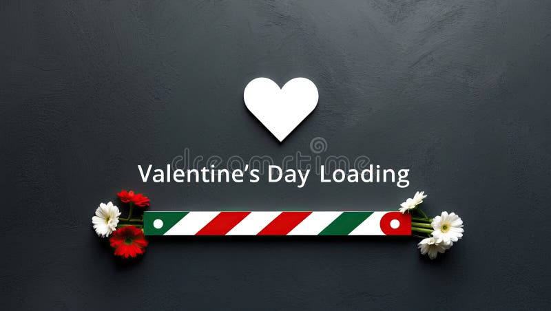 Minimalist Flatlay Style Composition of Valentines Day Loading with ...