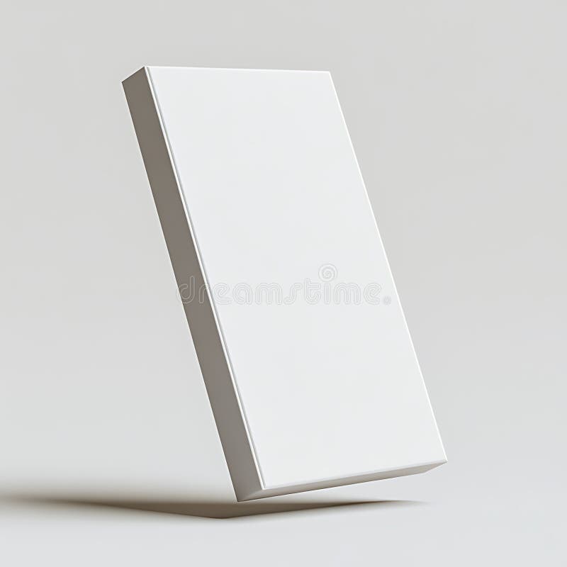 Minimalist Floating White Box with Soft Shadow on Neutral Background ...