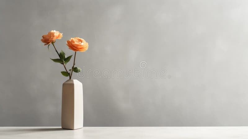 Minimalist Flower Arrangement in a Single Vase. Generative AI Stock ...
