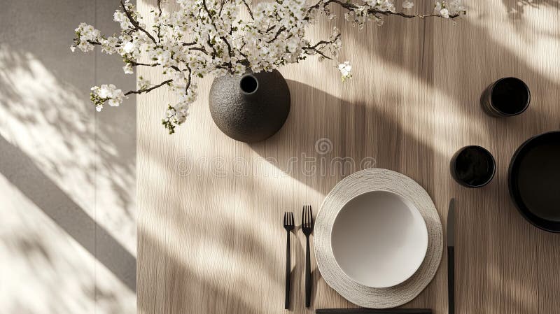 A Minimalist Flyer for Custom Dining Table Setups Styled with Natural ...