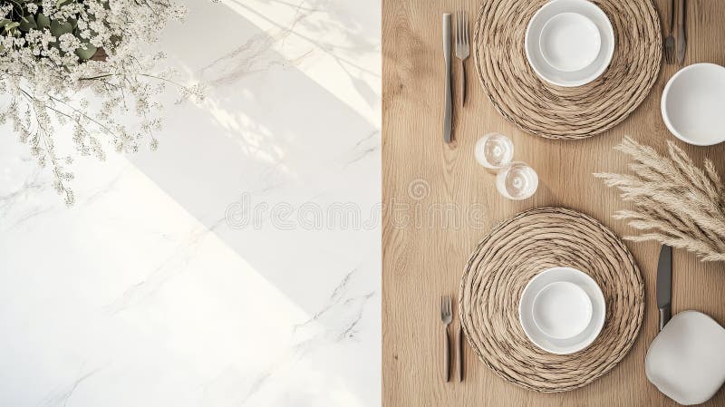 A Minimalist Flyer for Custom Dining Table Setups Styled with Natural ...