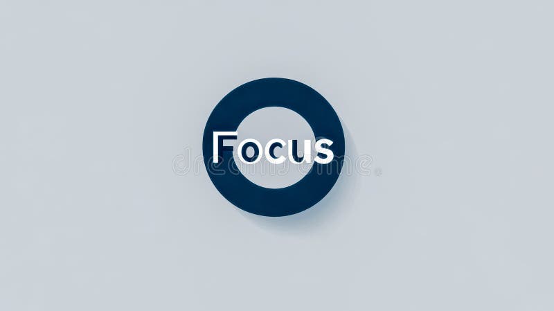 Minimalist Focus Logo with Lens Symbol Emphasizing Concentration and ...