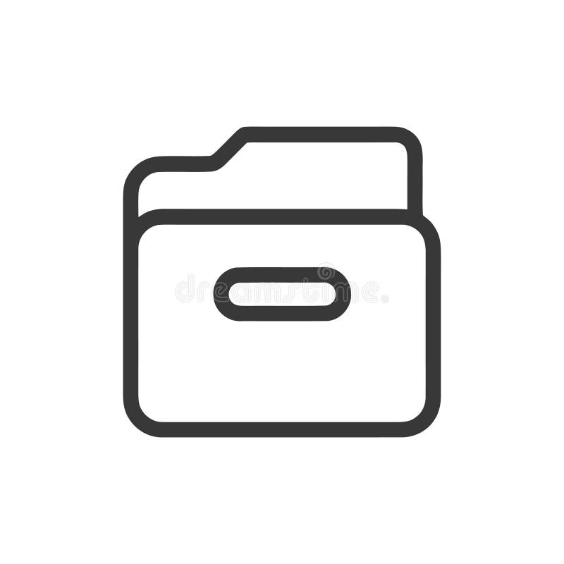 Empty Folder Icon: Simple File Storage Symbol Stock Vector ...