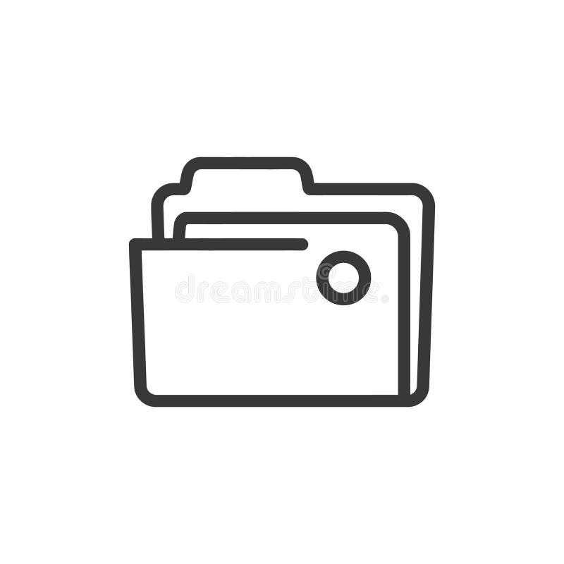 Simple Folder Icon, Digital File Storage Symbol Stock Vector ...