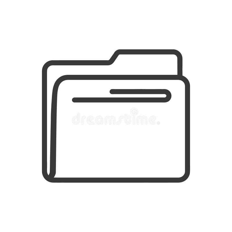 Simple Folder Icon, Digital File Storage Symbol Stock Vector - Illustration of symbol, pictogram ...