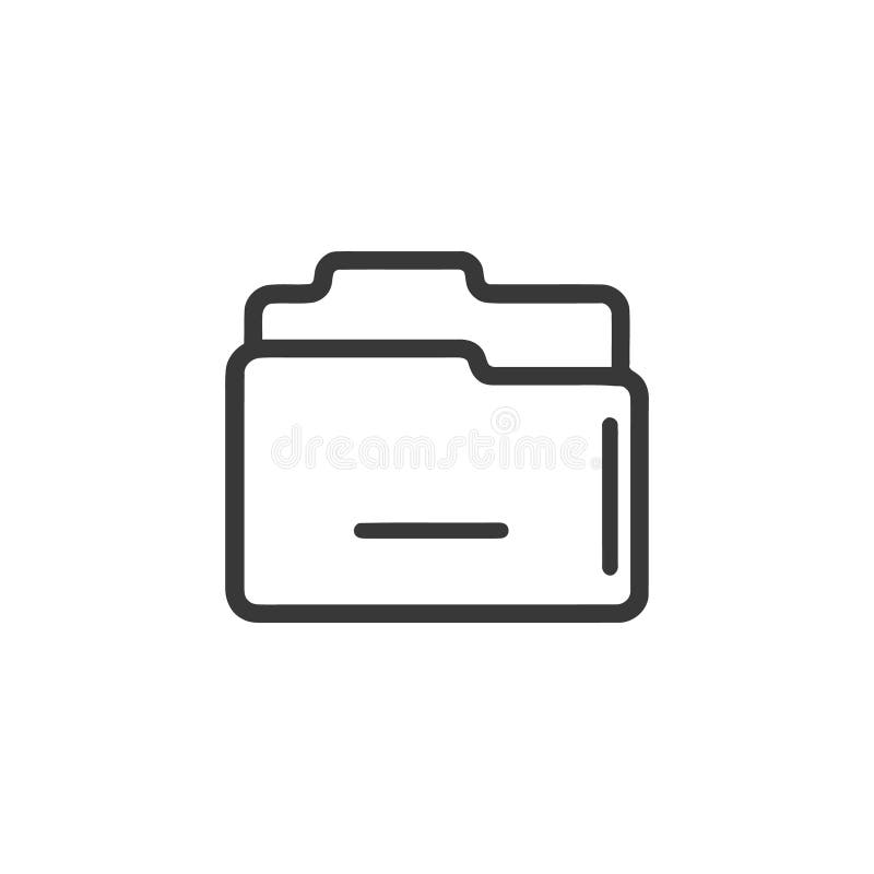 Empty Folder Icon, Digital Data Storage Symbol Stock Vector ...