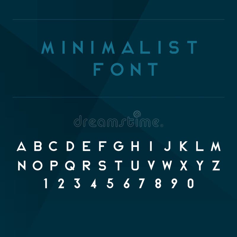Minimalist Font Set. Vector Illustration Decorative Design Stock Vector ...