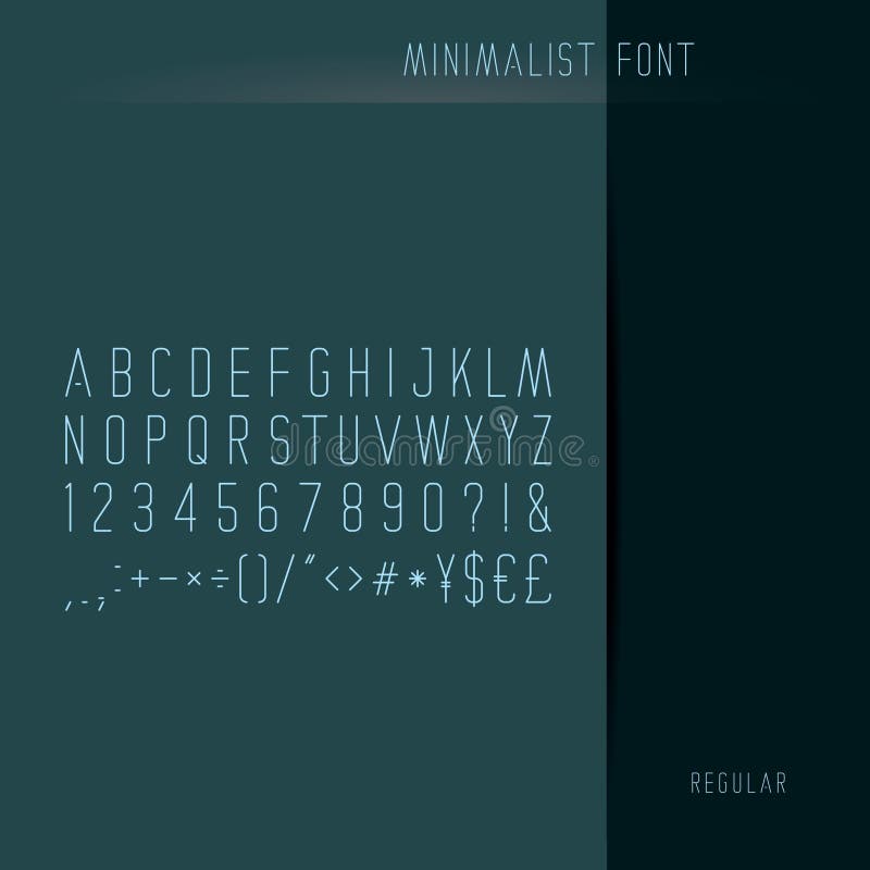 Minimalist Font Set. Vector Illustration Decorative Design Stock Vector ...