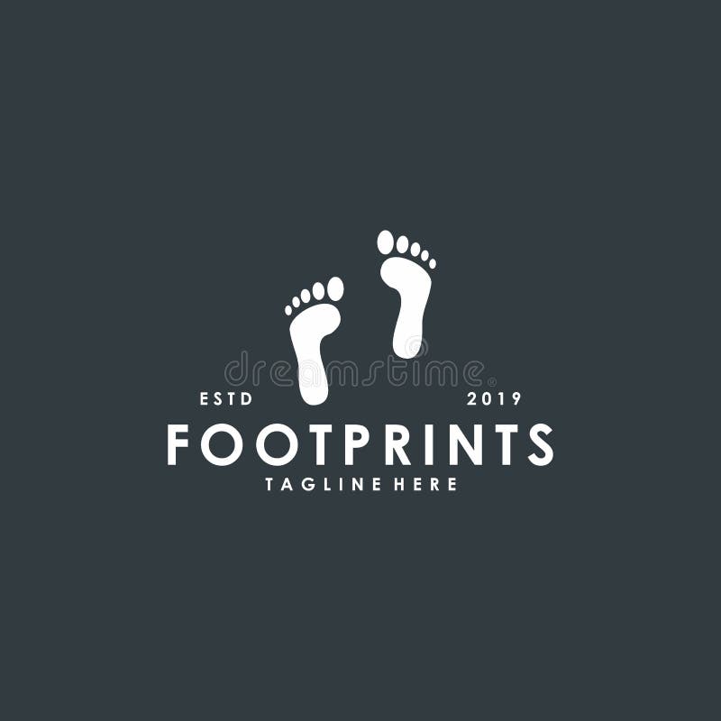 Minimalist Foot Prints Logo Design Stock Vector - Illustration of ...