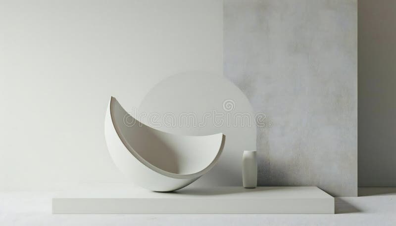 Minimalist Forms Define the Abstract Art of Modernism Against a White ...