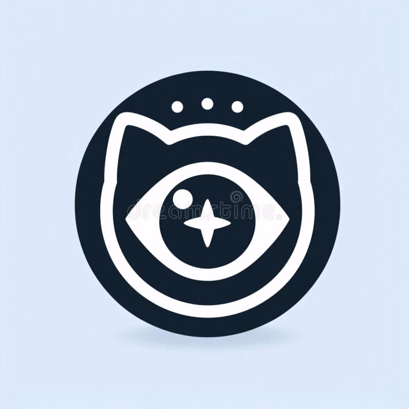 Minimalist Fortune Teller Cat Logo Design Stock Illustrations – 7 ...