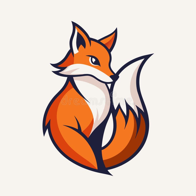 A Minimalist Fox Logo Featuring a Simple Design with Clean Lines, a ...