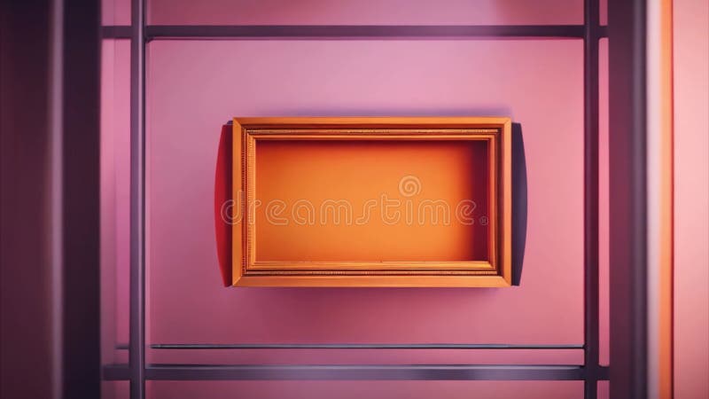 A Minimalist Frame on a Pink Wall Stock Video - Video of minimalism ...