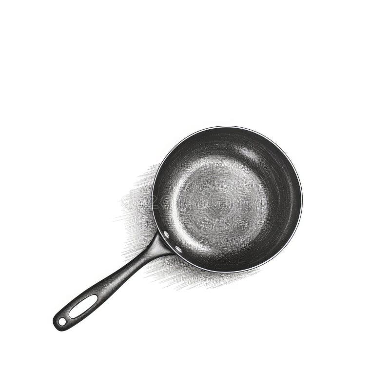 Minimalist Frying Pan Illustration Stock Illustration - Illustration of ...