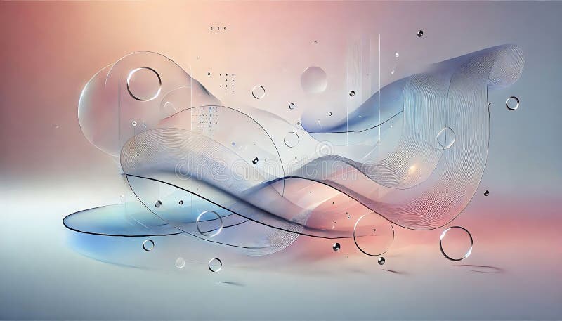 Minimalist Futuristic Background with Soft Curved Lines, Gradient ...