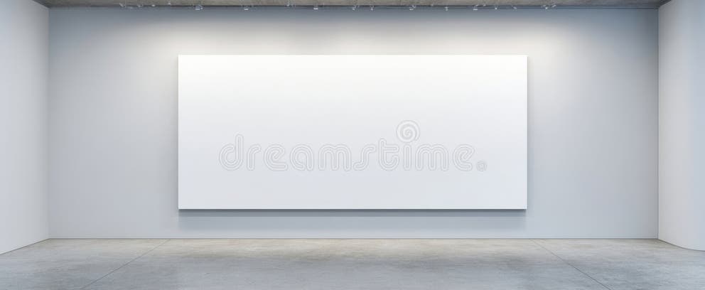 The Minimalist Gallery Featuring a Large Blank Canvas Ready for ...