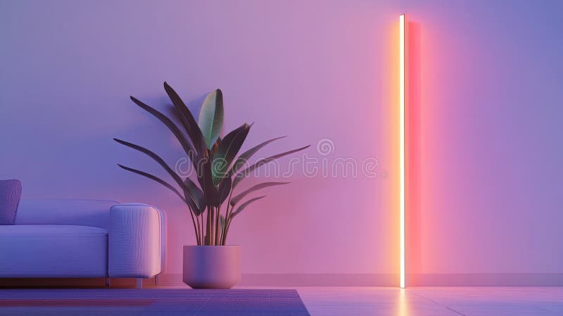 Minimalist Gaming Corner Single Plant Styled Glowing Stock Photos ...