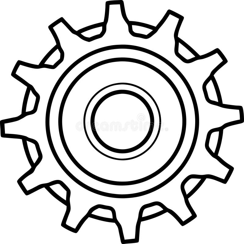 Minimalist Gear and Cog Icon: Engineering and Technology Generative AI ...