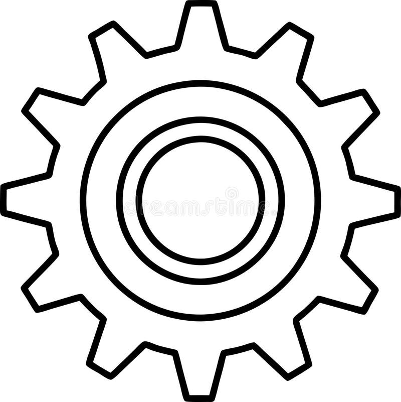 Minimalist Gear and Cog Icon: Engineering and Technology Generative AI ...