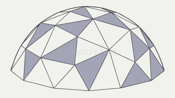 Minimalist Geodesic Dome, Symbolizing Modern Design Efficiency, Vector Design Generative AI ...