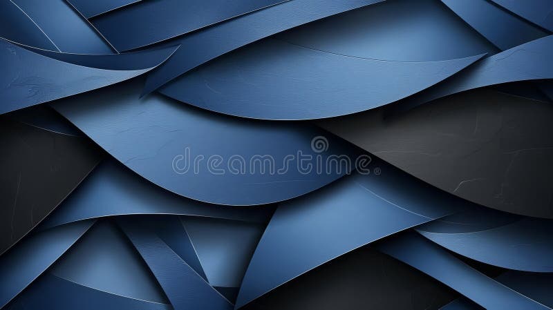Minimalist Geometric Abstract on Dark Blue Gradient, Sharp Edges, Light ...