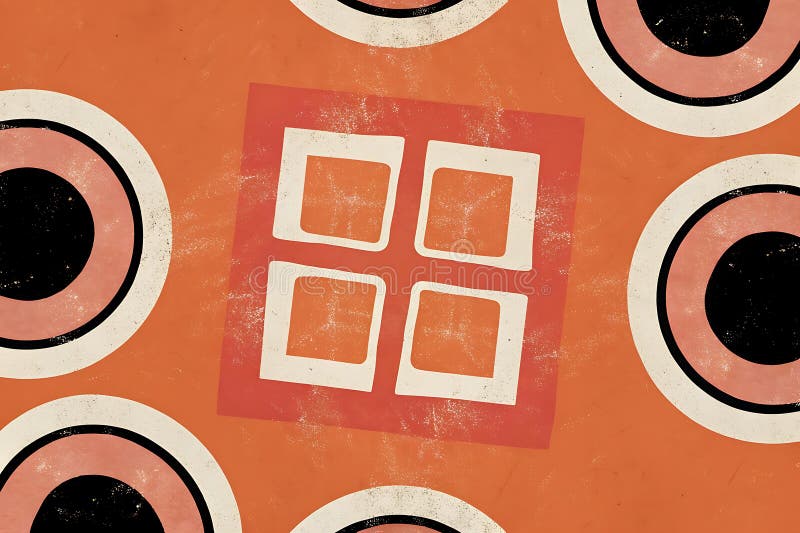 Minimalist Geometric Abstraction with Large Circular Patterns Stock ...