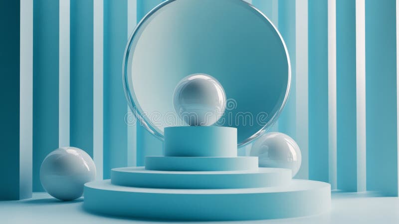 Minimalist Geometric Background, Abstract 3D Render, Simple Design ...