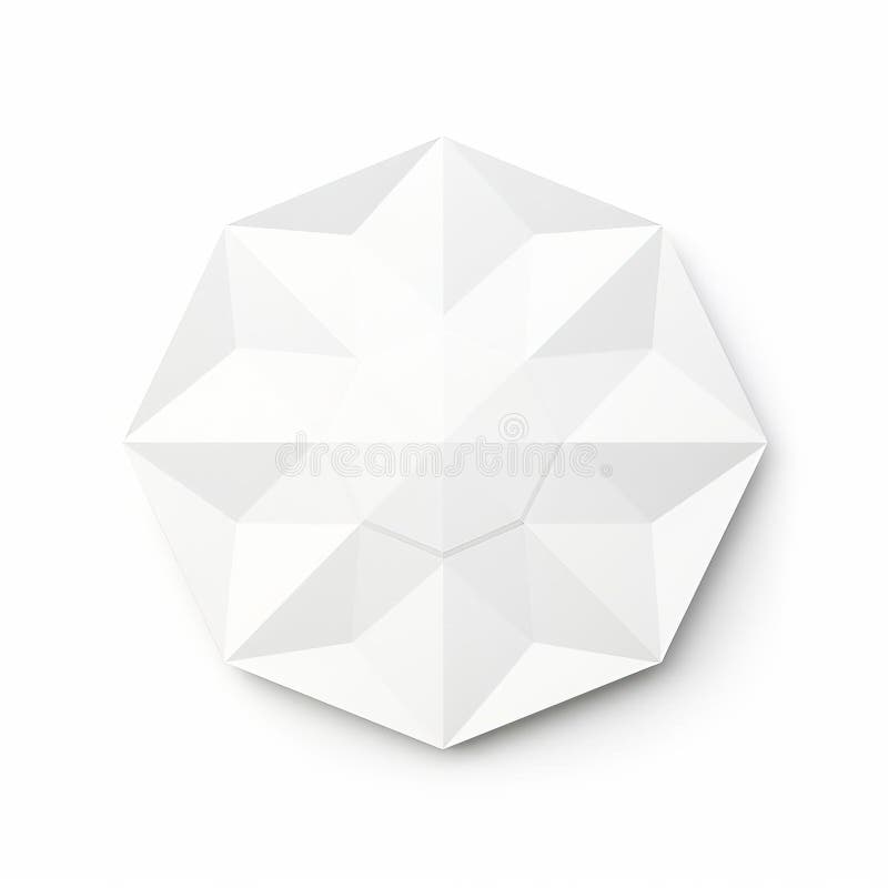 Minimalist Geometric Decagon Star Design on White Background Stock ...