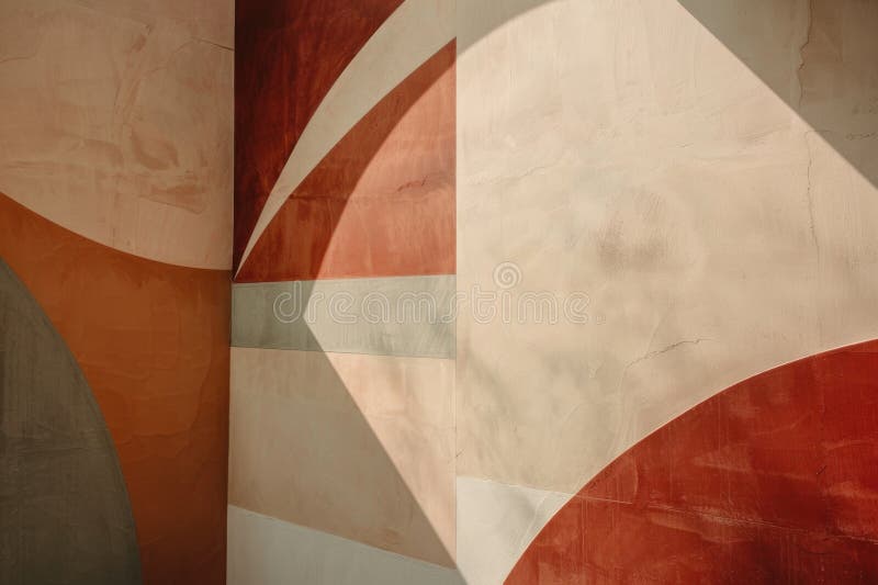 A Minimalist Geometric Design Earth Tone Color Stock Photo - Image of ...