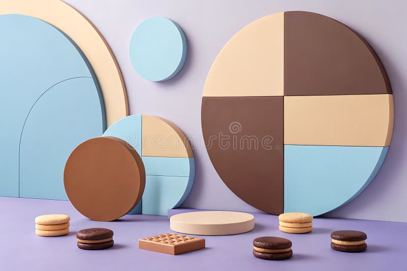 Minimalist Geometric Design with Large Shapes and Soft Color Palette ...