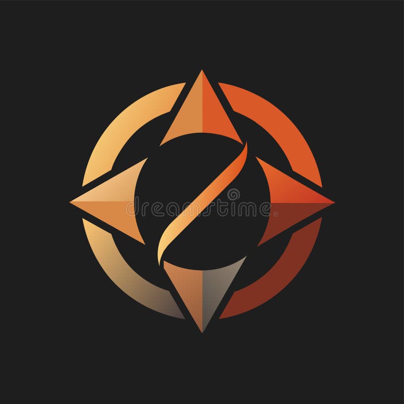 Minimalist Geometric Design with a Teardrop Shape and a Circle ...