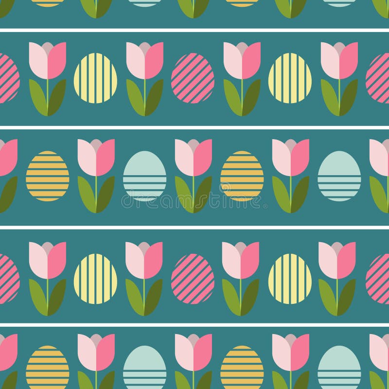 Minimalist Geometric Easter Holiday Seamless Pattern Stock Vector ...