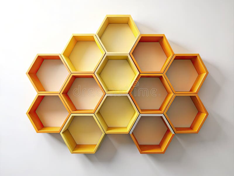 Minimalist Geometric Hexagon Shelves a Clean Modern Display Solution ...