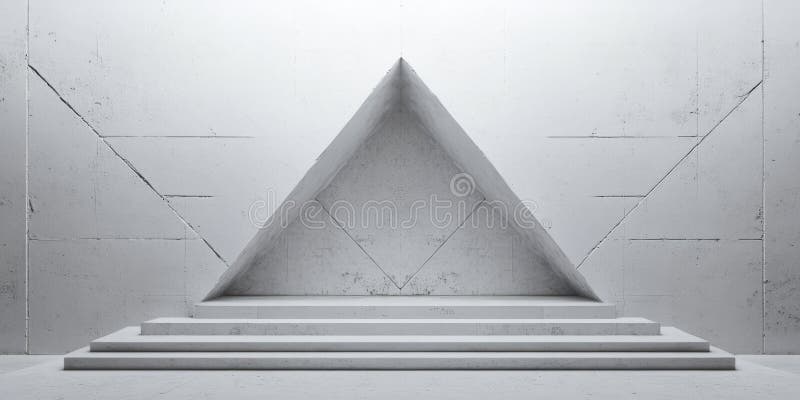 Minimalist Geometric Interior with Symmetrical Triangle Design and ...