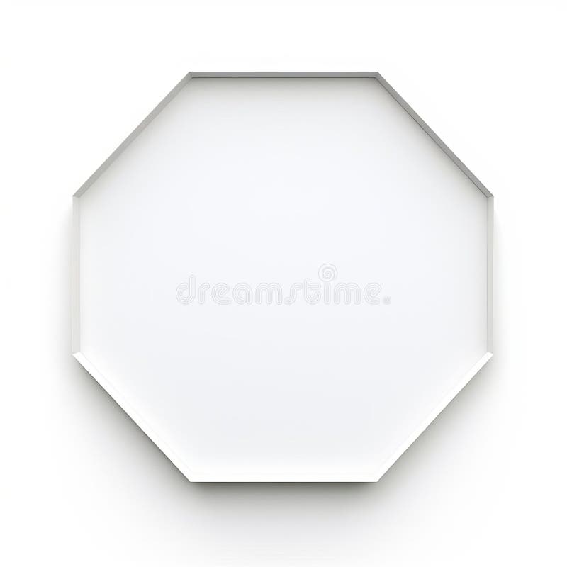 Minimalist Geometric Nonagon Shape on White Background Design Stock ...