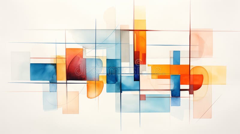 Minimalist Geometric Pattern Design Takes Shape in a Watercolor ...