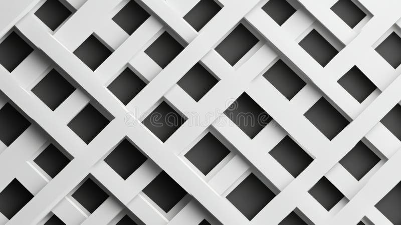 A Minimalist Geometric Pattern with Interlocking Squares in Monochrome ...