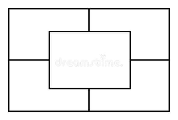 Minimalist Geometric Rectangular Grid Layout with Balanced Composition ...