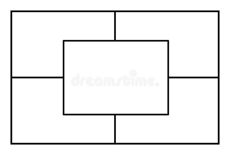 Minimalist Geometric Rectangular Grid Layout with Balanced Composition ...