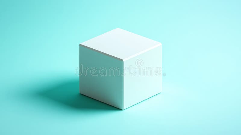 Minimalist Geometric Rendering of White Cubes Stock Photo - Image of ...