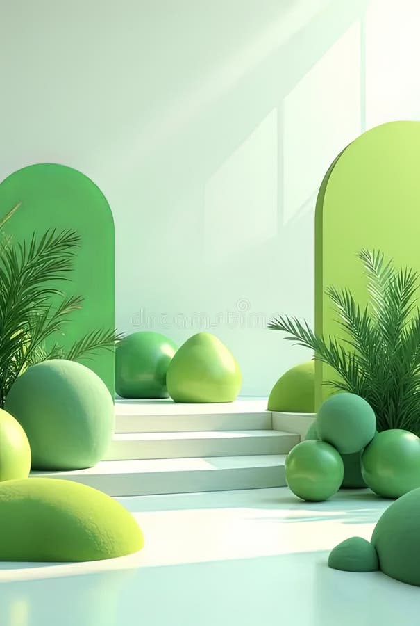 Minimalist Geometric Stage Design Decorative Setup Ideal for Staging ...