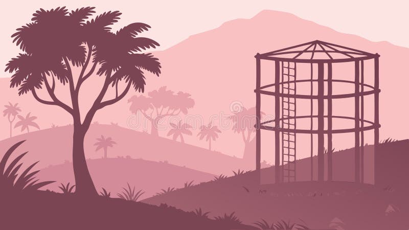 Minimalist Geometric Structure among Barren Trees, Vector Design ...