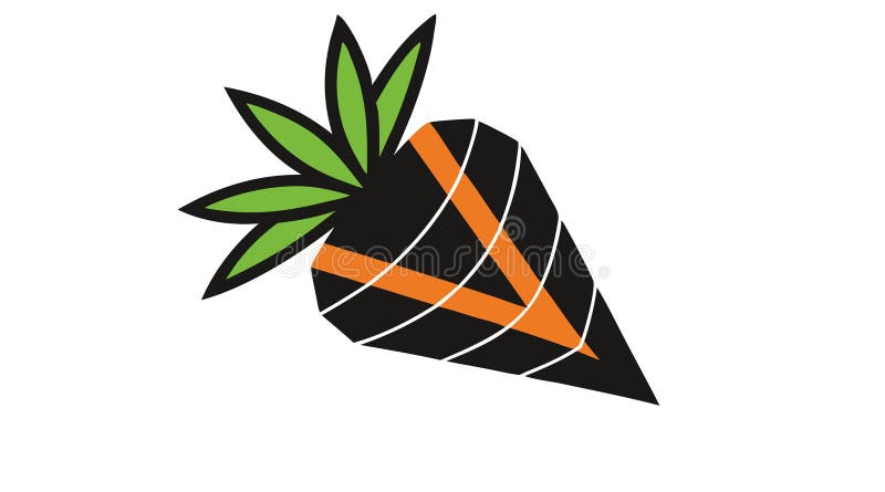 Geometric Illustration of a Stylized Carrot. Stock Photo - Image of ...