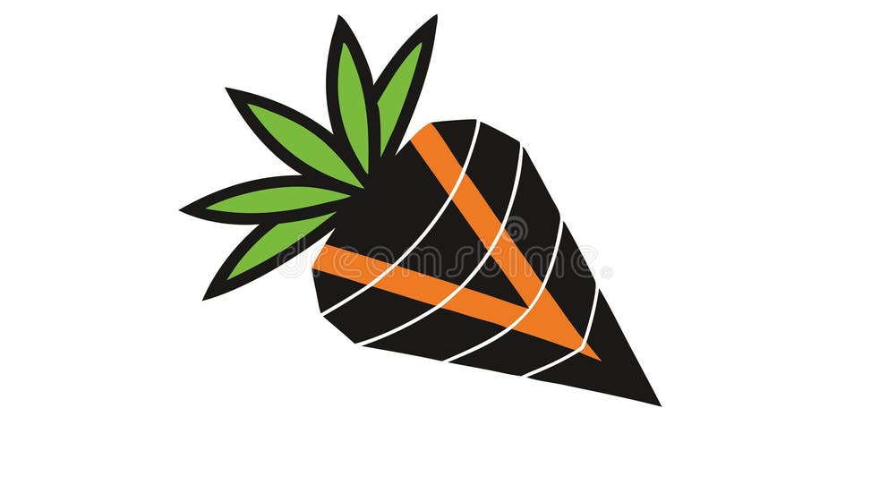 Geometric Illustration of a Stylized Carrot. Stock Photo - Image of ...