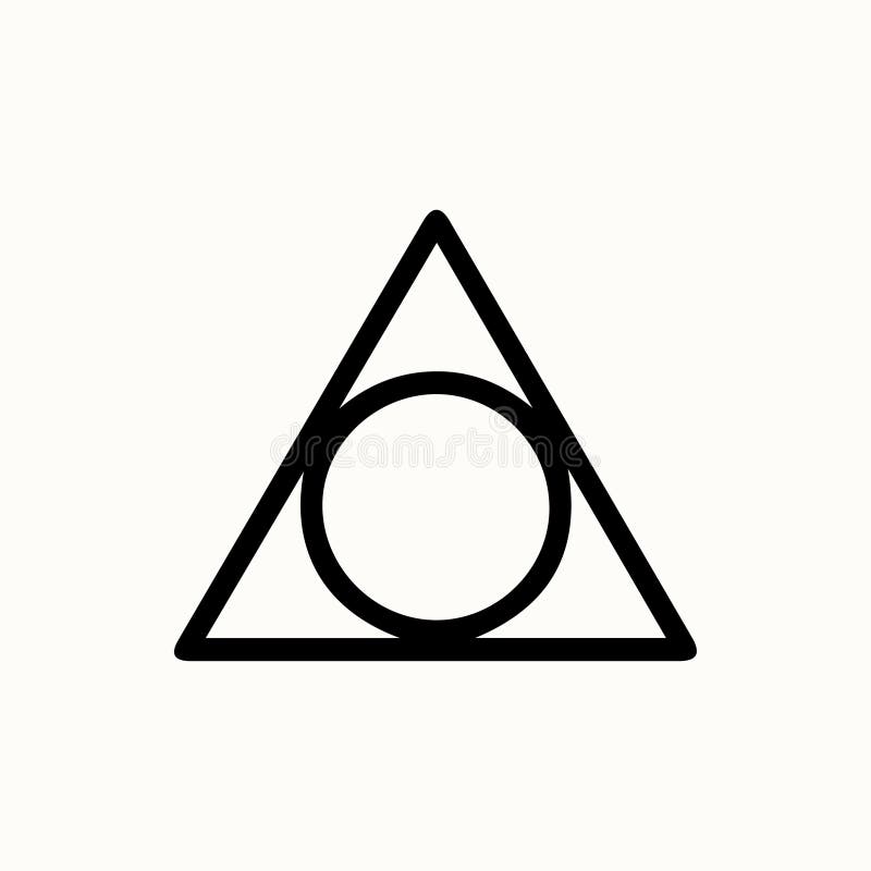 Minimalist Geometry Triangle and Circle Simplicity in Black and White ...