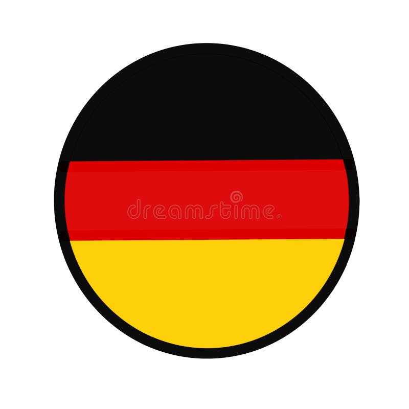 Minimalist German Flag Icon Design with Thick Black Lines Stock Photo ...