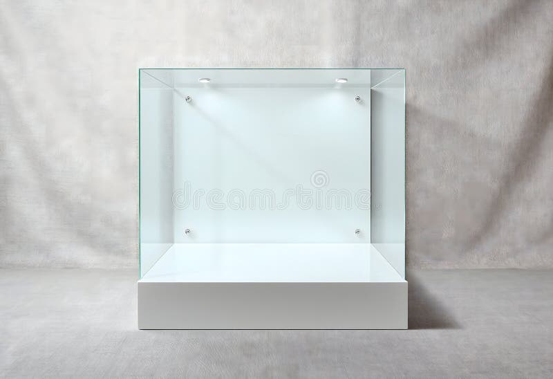 Minimalist Glass Cube Product Showcase Stock Illustration ...