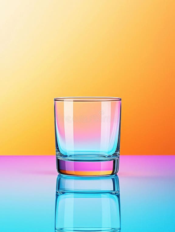 Minimalist Glass with Gradient Reflection Stock Illustration ...
