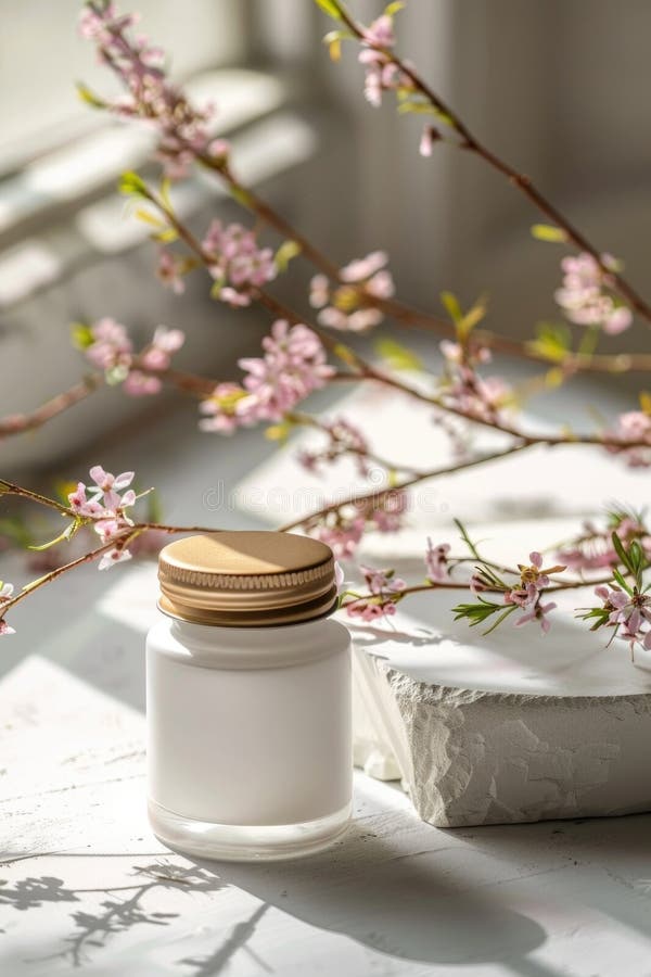 Minimalist Glass Jar with Wooden Lid on Rustic Wooden Surface Stock ...